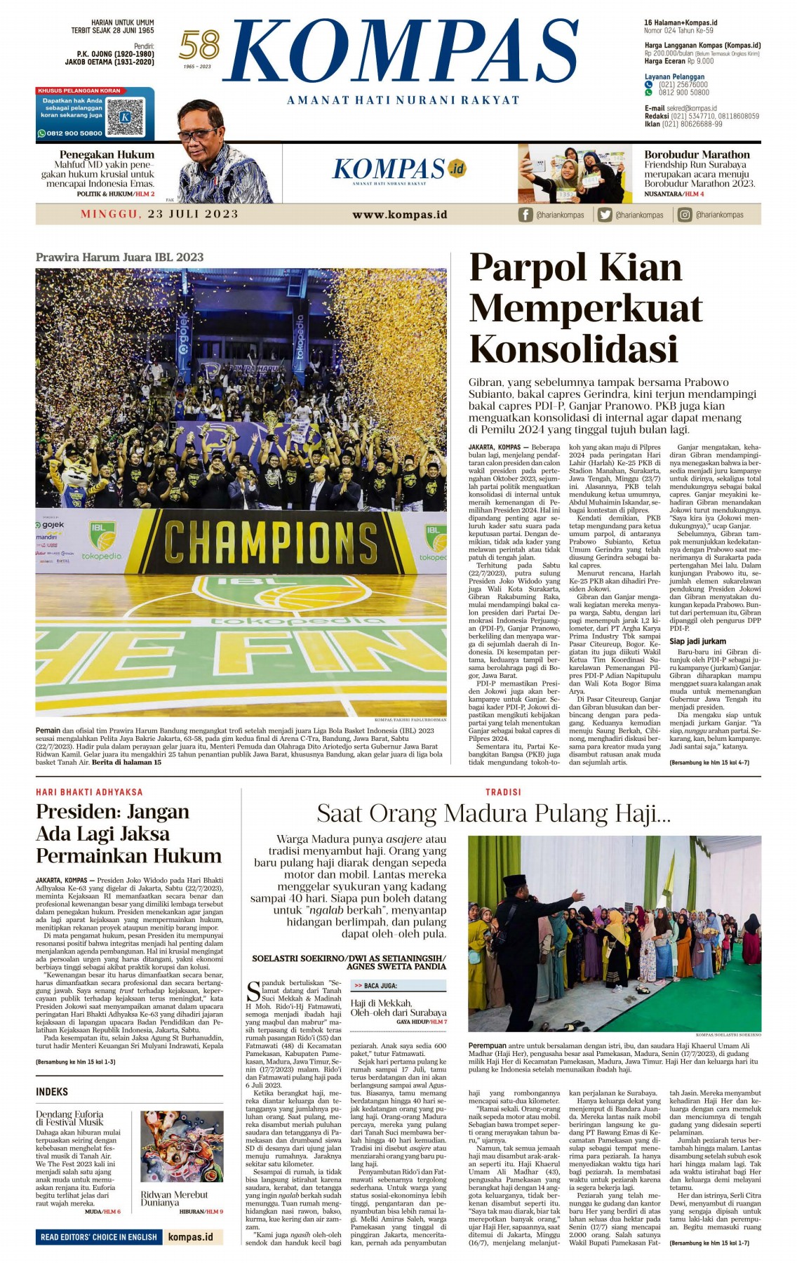 Kompas 23 Juli 2023 - UMSBY - Page 1 - 20 | Flip PDF Online | PubHTML5