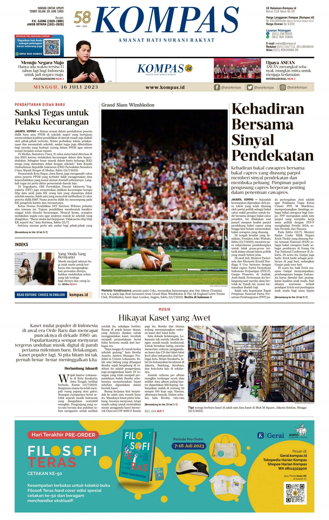 Kompas 16 Juli 2023 - UMSBY - Page 1 - 20 | Flip PDF Online | PubHTML5