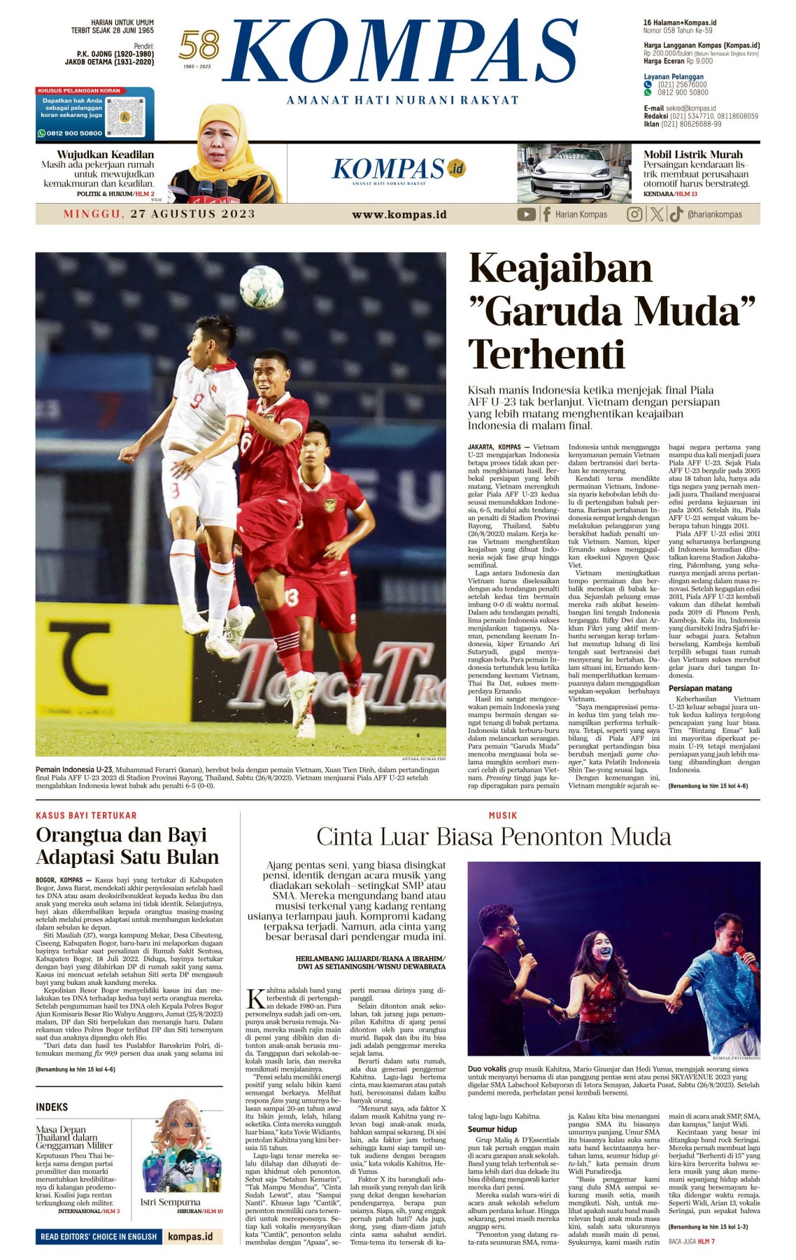 Kompas 27 Agustus 2023 - UMSBY - Page 1 - 20 | Flip PDF Online | PubHTML5