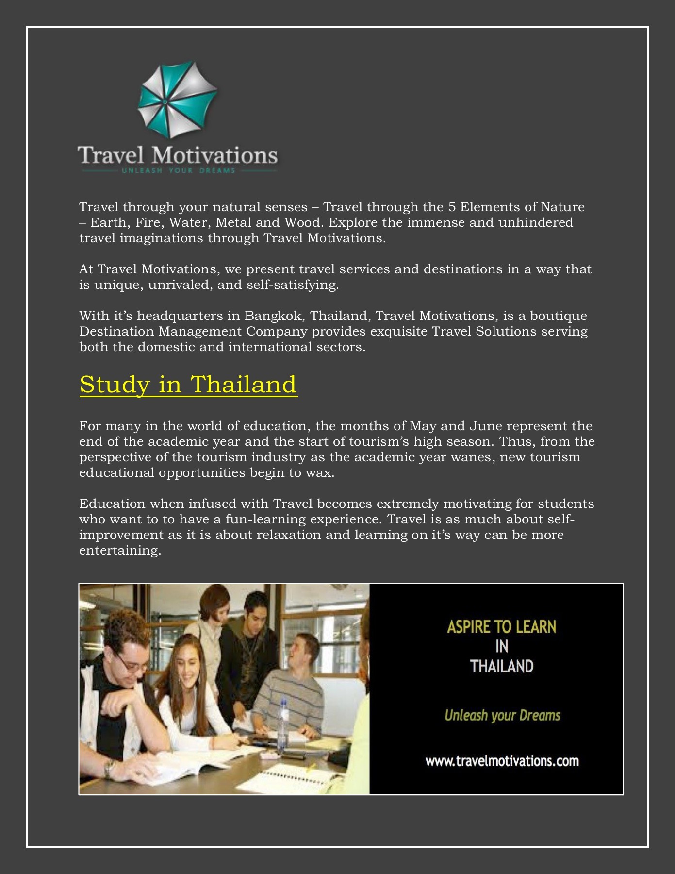 Study in Thailand - travelmotivations3058 - Page 1 - 3 | Flip PDF ...