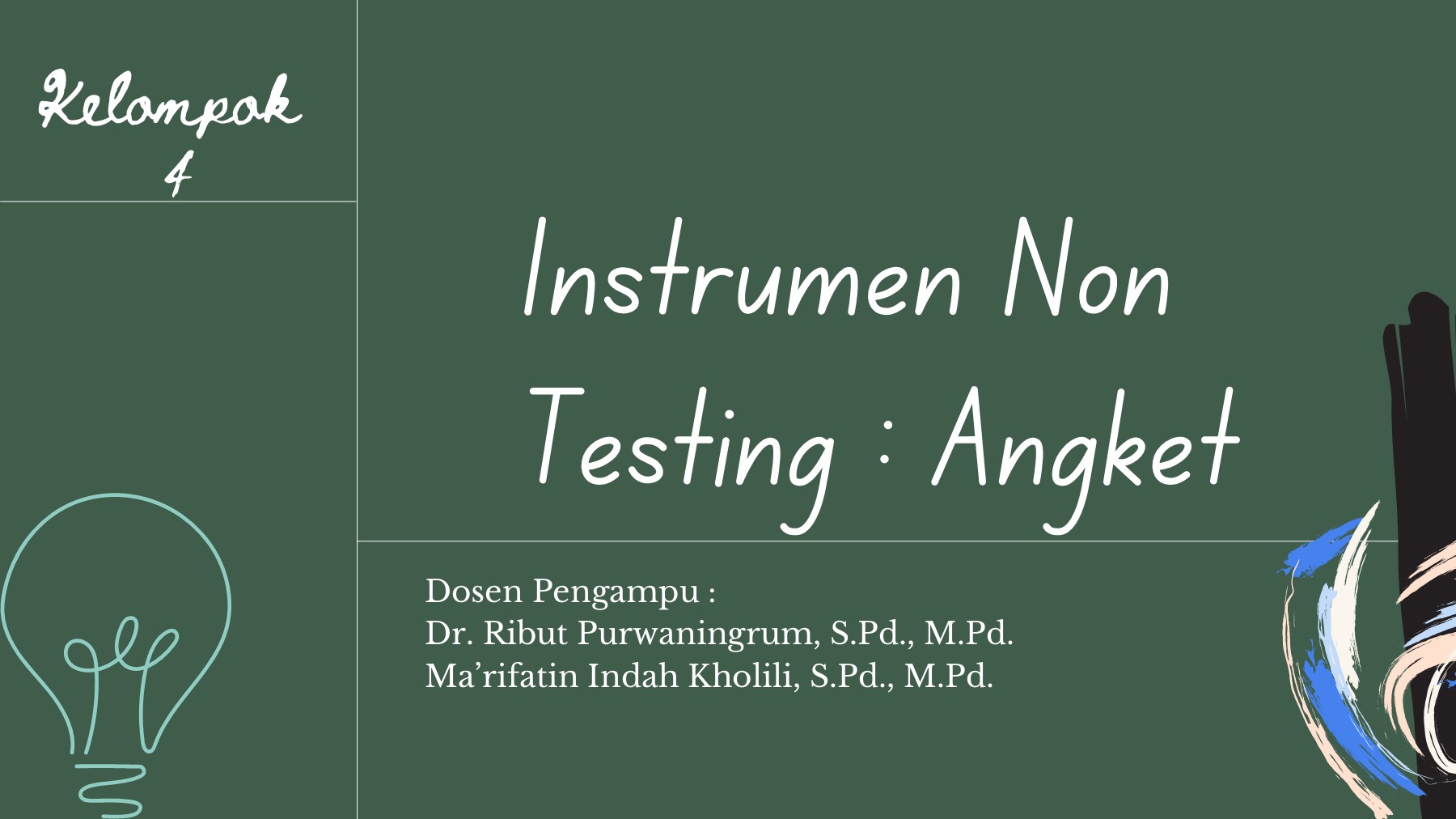 Instrumen Non Testing Angket - Habibullah 28 - Kaca 1 | PDF Online ...