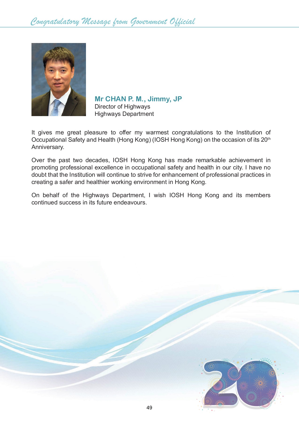 Booklet of IOSH Hong Kong 20th Anniversary - ioshhongkong - Page 49 ...