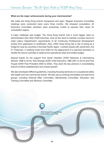Booklet of IOSH Hong Kong 20th Anniversary - ioshhongkong - Page 89 ...
