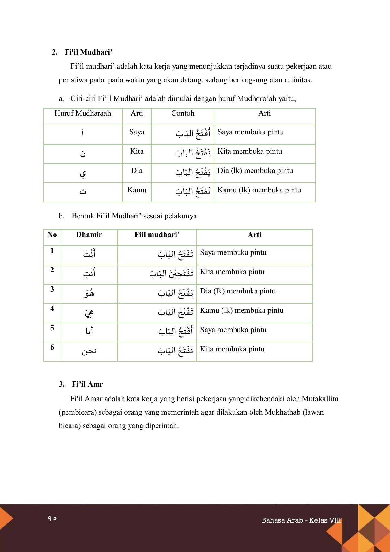 8. BAHASA ARAB_MTs_KELAS_VIII_KSKK_2020_Kamimadrasah - MTs Muhammadiyah Pekuncen - الصفحة 103 ...