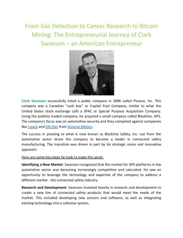 From Gas Detection to Cancer Research to Bitcoin Mining: The ...