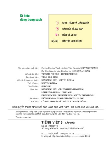 SÁCH GIÁO KHOA TIẾNG VIỆT LỚP 3 - Tập 1 - Võ Ngọc Tú - Trang 3 | PDF lật trang trực tuyến | PubHTML5