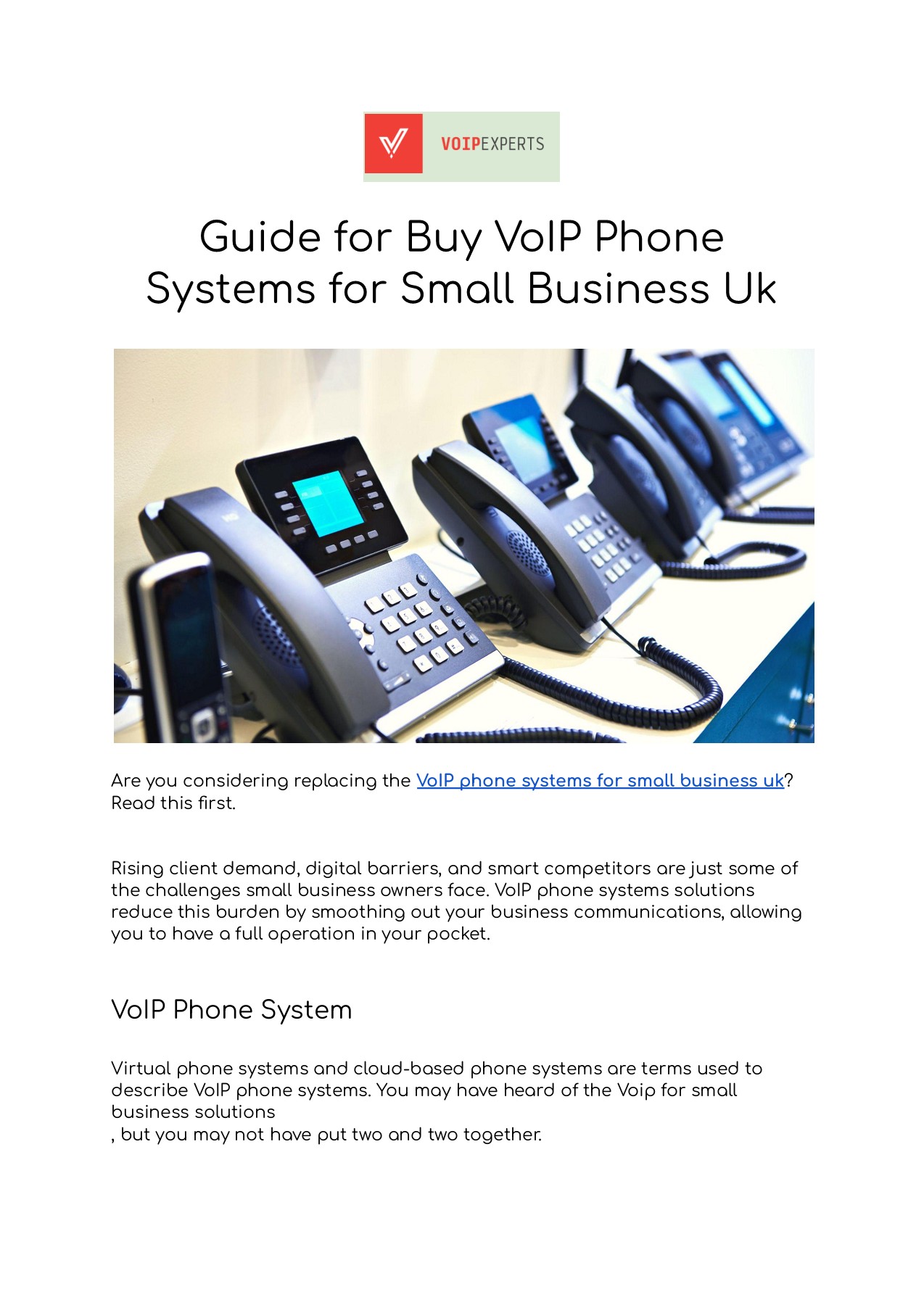 Guide for Buy VoIP Phone Systems for Small Business Uk - VOIP Experts ...
