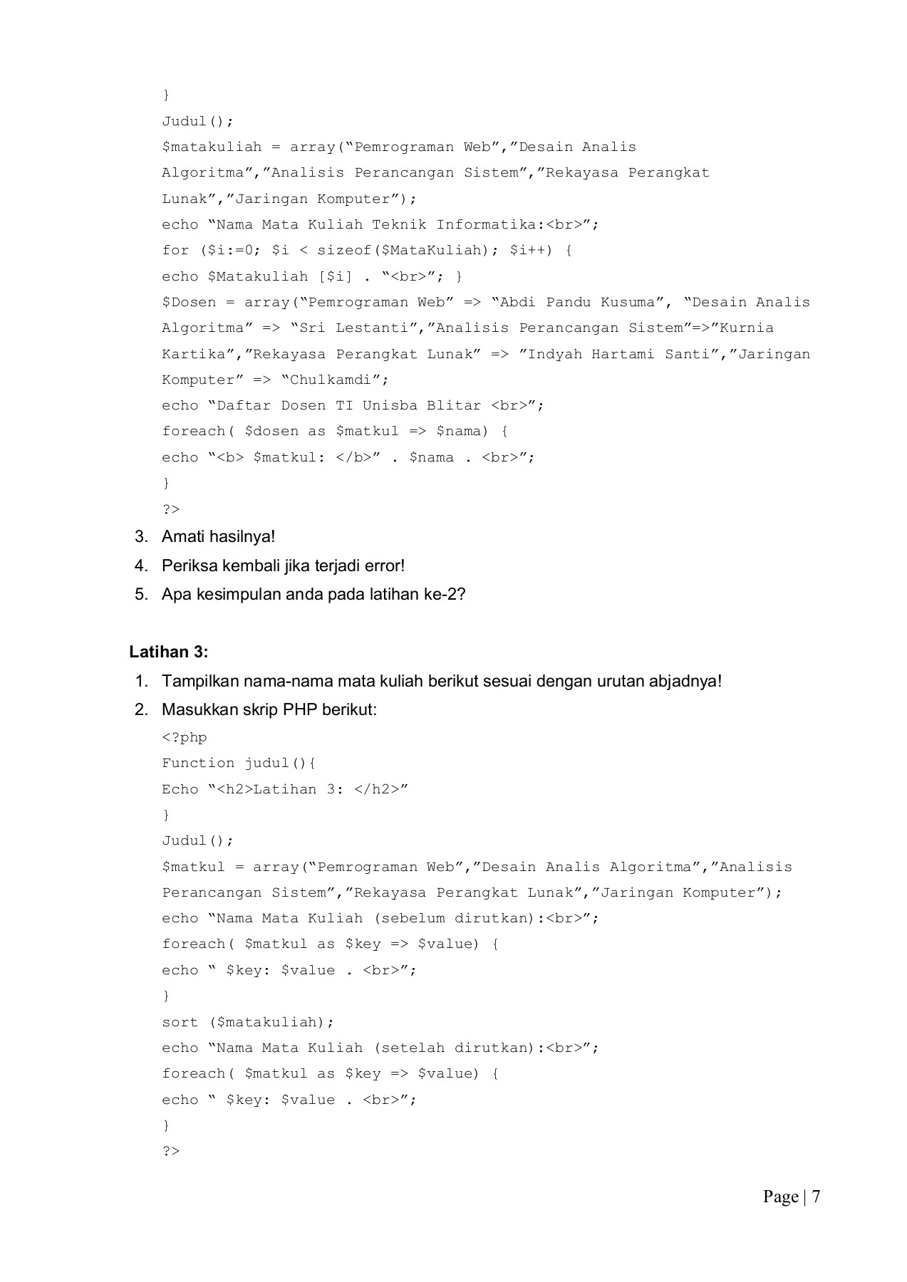 MODUL 2 - ARRAY - Abdi Pandu Kusuma - Page 7 | Flip PDF Online | PubHTML5