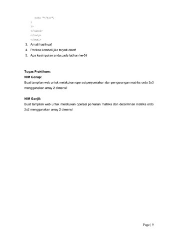 MODUL 2 - ARRAY - Abdi Pandu Kusuma - Page 9 | Flip PDF Online | PubHTML5