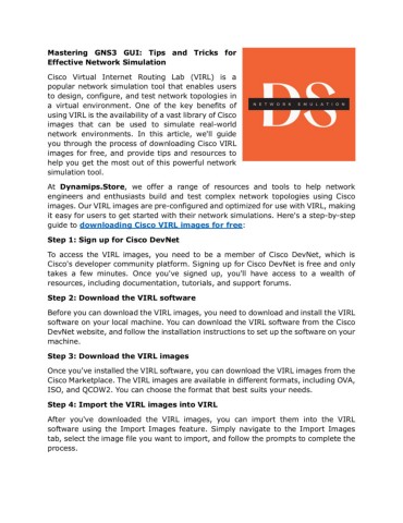 Mastering GNS3 GUI Tips and Tricks for Effective Network Simulation