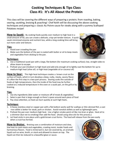 Cooking Techniques Class-Proteins handout #1 - felixp - Page 1 - 6 ...
