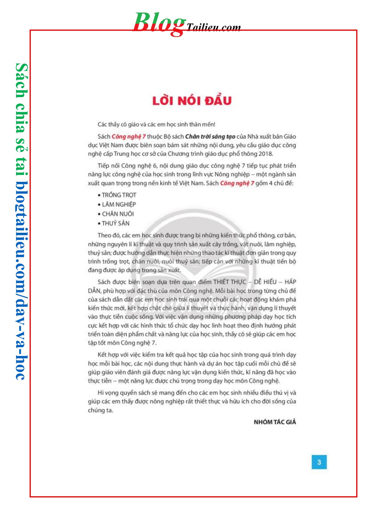 SGK Công Nghệ 7 - Chân trời sáng tạo - TỦ SÁCH ONLINE - Page 4 | Flip PDF Online | PubHTML5