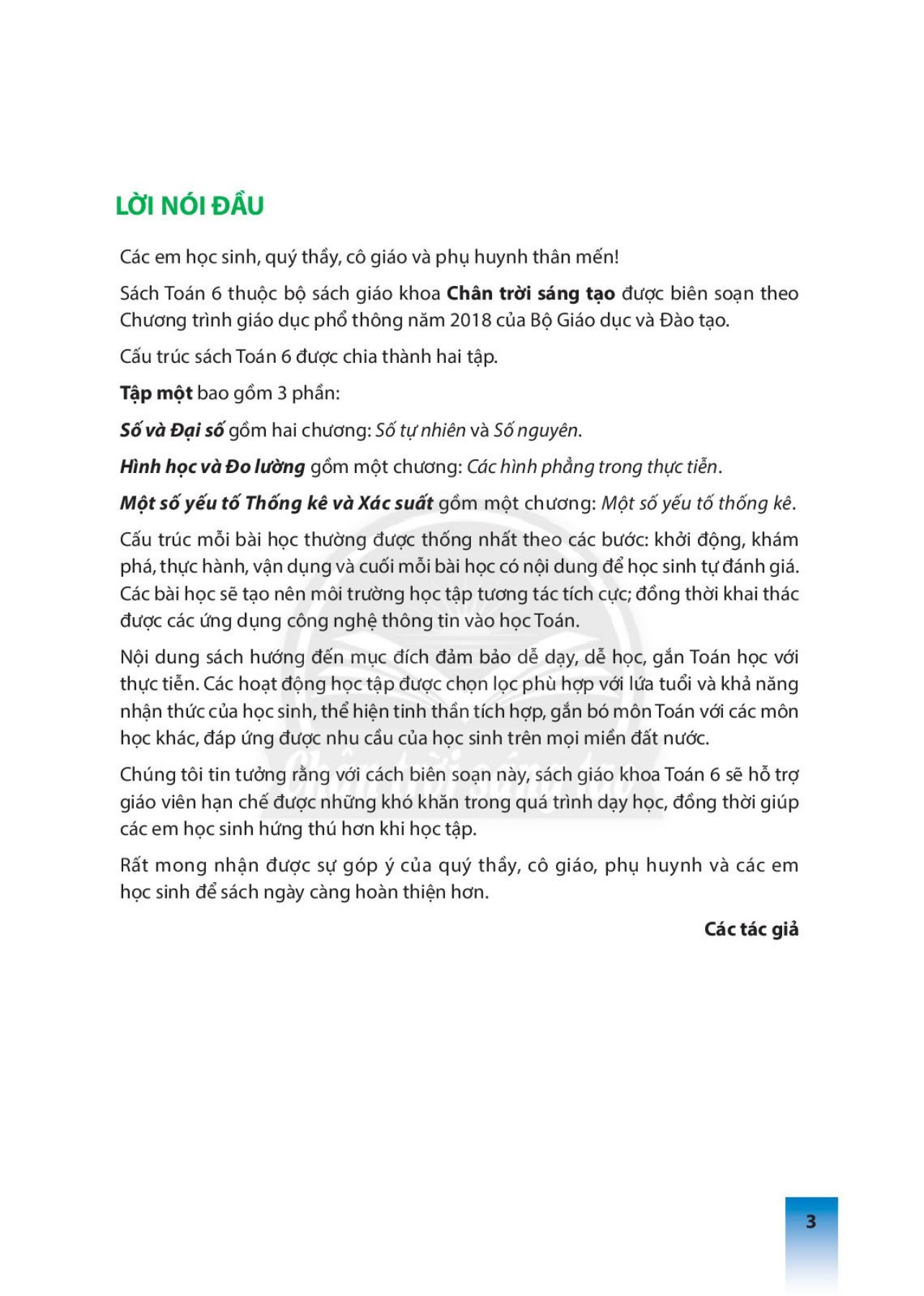 SGK Toán 6 - Tập 1 (Chân trời sáng tạo) - TỦ SÁCH ONLINE - Page 4 | Flip PDF Online | PubHTML5