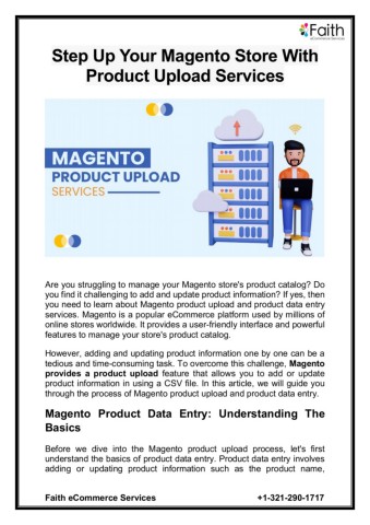 Step Up Your Magento Store with Product Bulk Upload Services