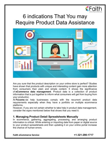 6 indications That You may Require Product Data Assistance
