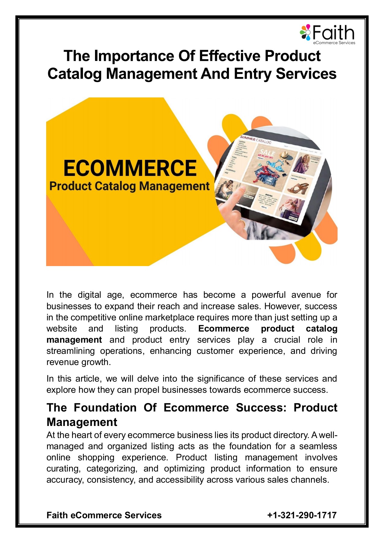 The Importance of Effective Product Catalog Management and Entry ...