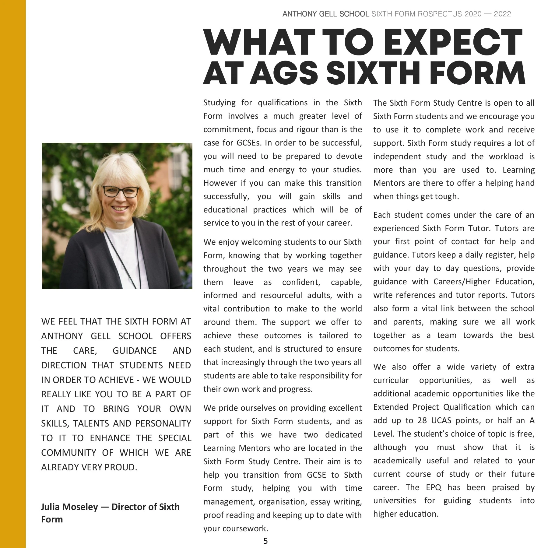 AGS 6th Form Prospectus 2020-2022 - rspencer - Page 6 | Flip PDF Online ...