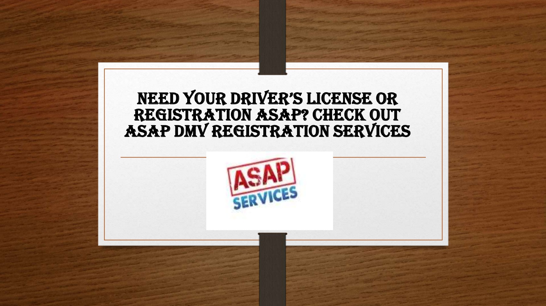 ASAP DMV Registration Services - ASAP Services - Page 1 - 5 | Flip PDF ...
