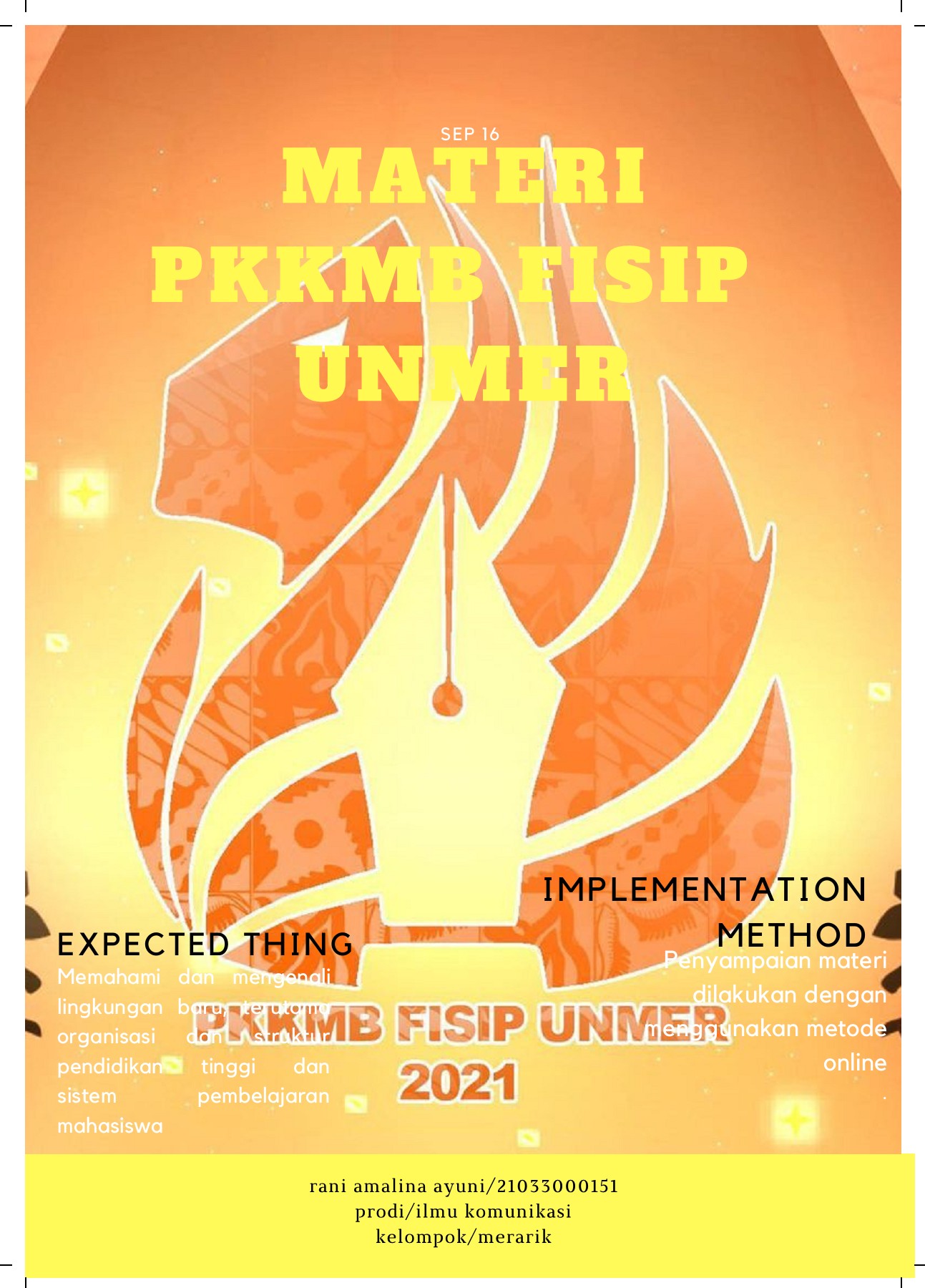 Materi PKKMB UNMER 2021 - raniamalina33 - Halaman 1 - 5 | PDF Online | PubHTML5