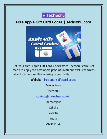 Free Apple Gift Card Codes Techsonu