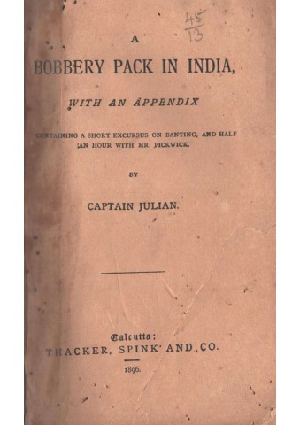 A Bobbery Pack in India