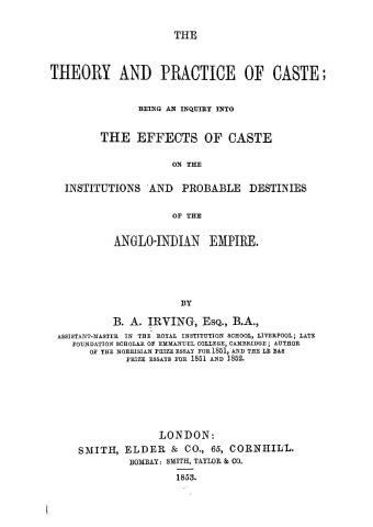 The theory and practice of caste