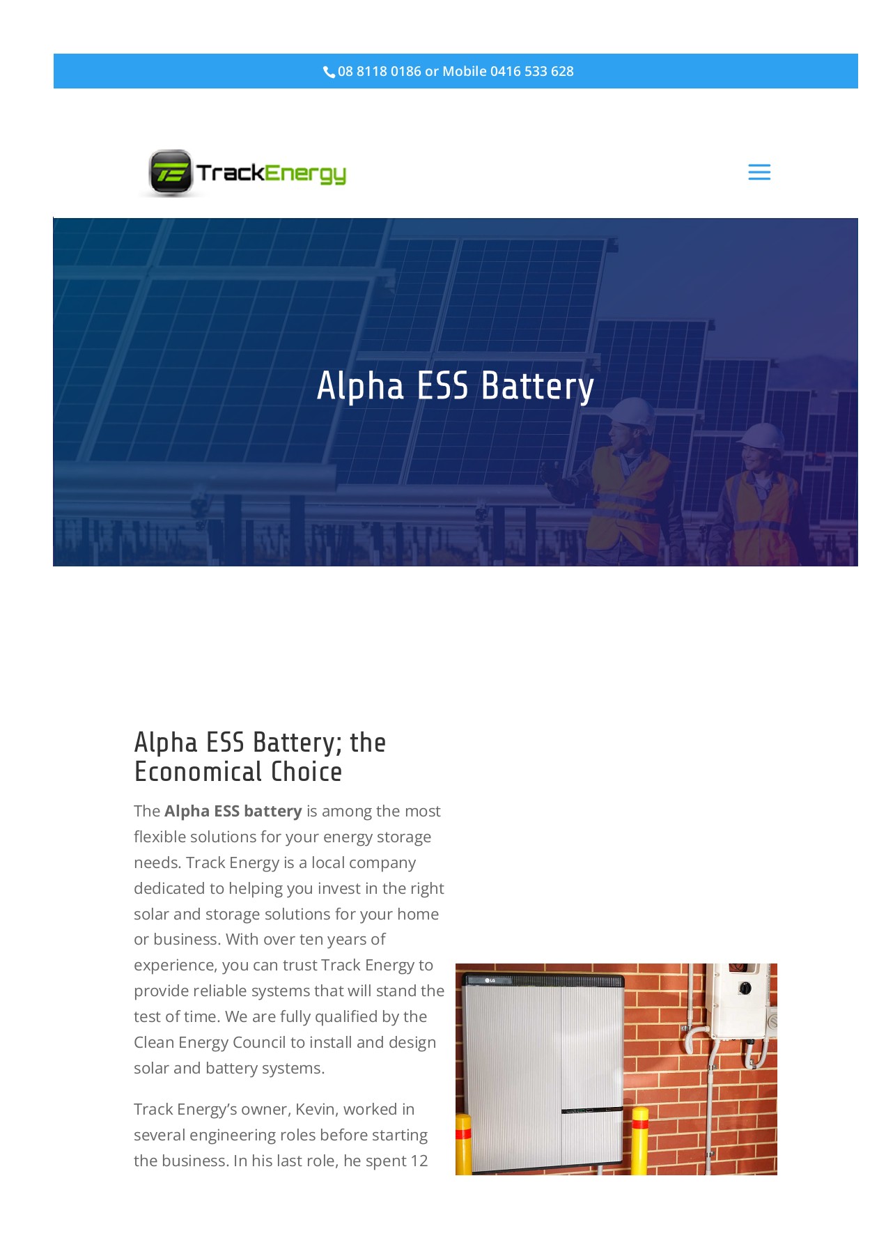 Alpha ESS Battery - trackenergyaustralia - Page 1 - 8 | Flip PDF Online | PubHTML5