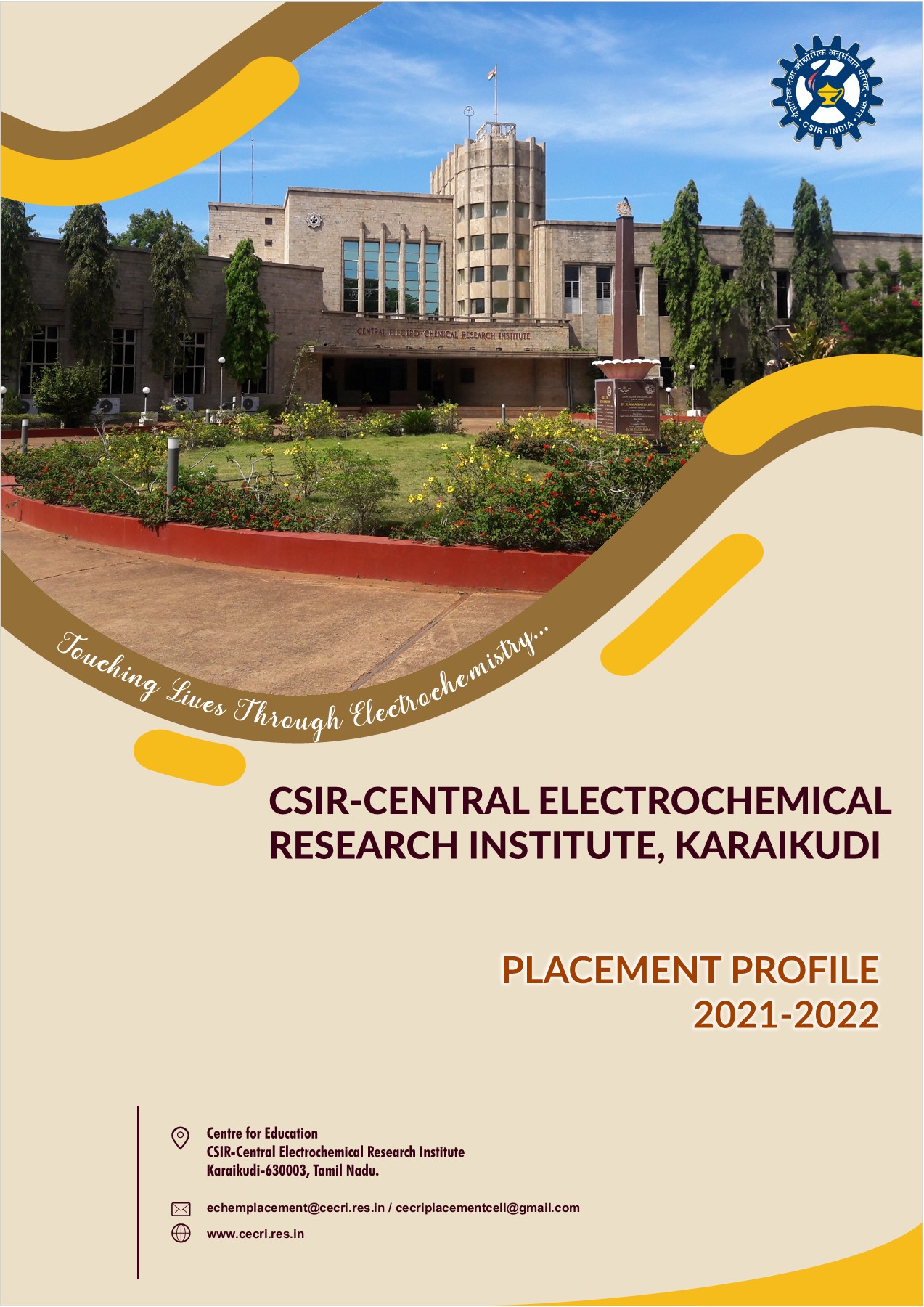 CSIR CECRI Placement brochure - CECRI Placement cell - Page 1 - 36 ...