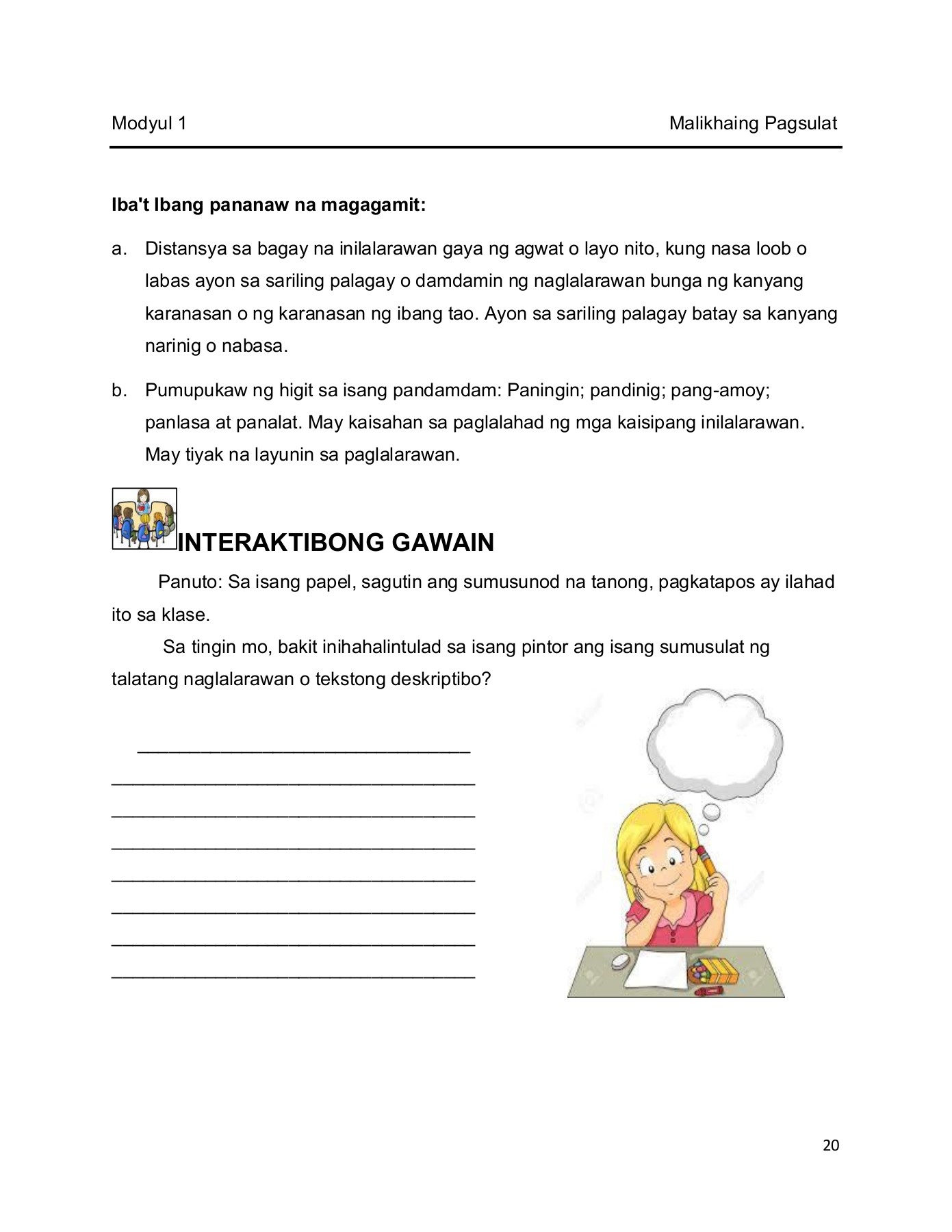 MALIKHAING-PAGSUSULAT-PINALE-1 - Lordalyn Joy Tolentino - Pahina 20 ...