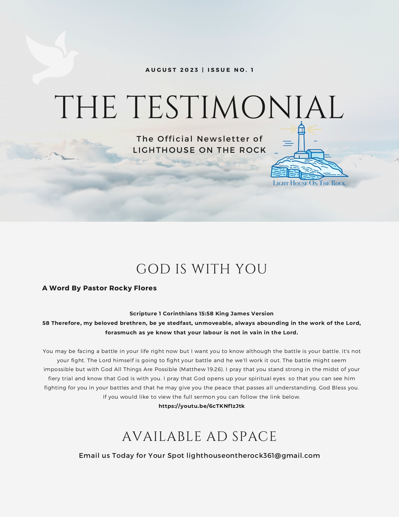 THE TESTIMONIAL Newsletter August 2023 - Rocky Flores - Page 1 - 3 ...