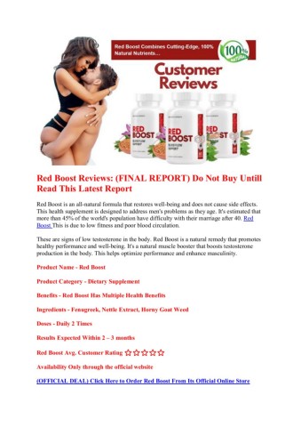 Red Boost Reviews 2023: Pros, Cons & Real Results! - yecoheh940 - Page 1 - 9 | Flip PDF Online ...