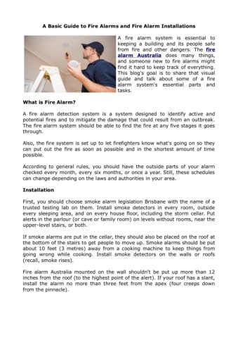 A Basic Guide to Fire Alarms and Fire Alarm Installations - Smoke ...