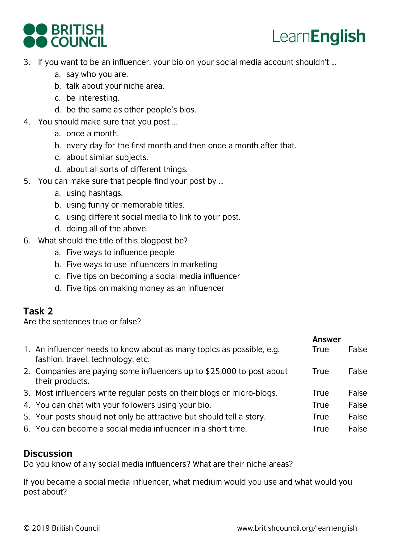 LearnEnglish-Reading-B1-Social-media-influencers - Vilmer Lindberg ...