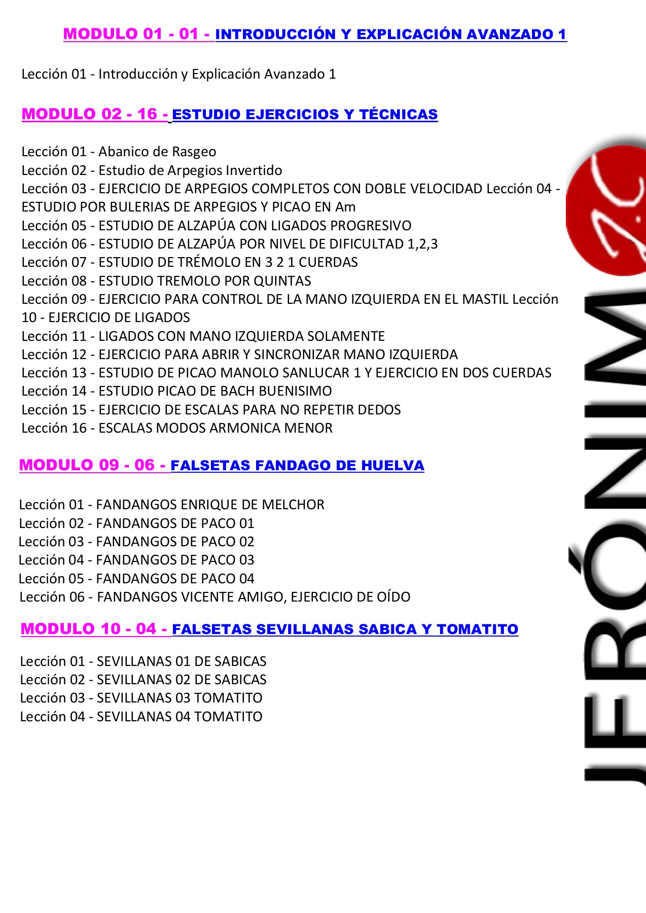 Curso 02 - Ejercicios y Técnicas Completo con tablatura - Jeronimo de Carmen - Página 3 | Flip ...