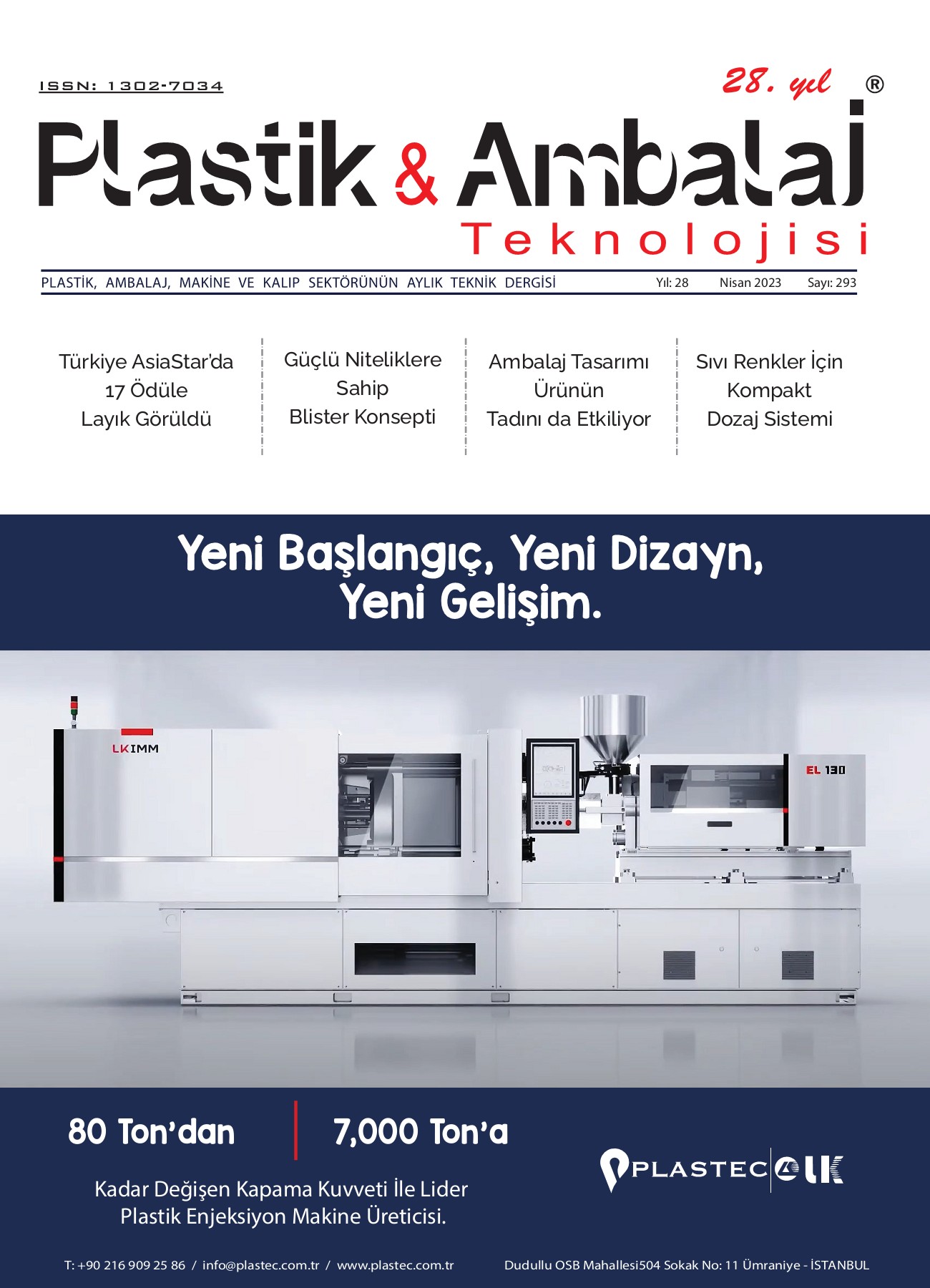 PLASTİK & AMBALAJ TEKNOLOJİSİ DERGİSİ 293 NİSAN SAYISI - editor - Page ...