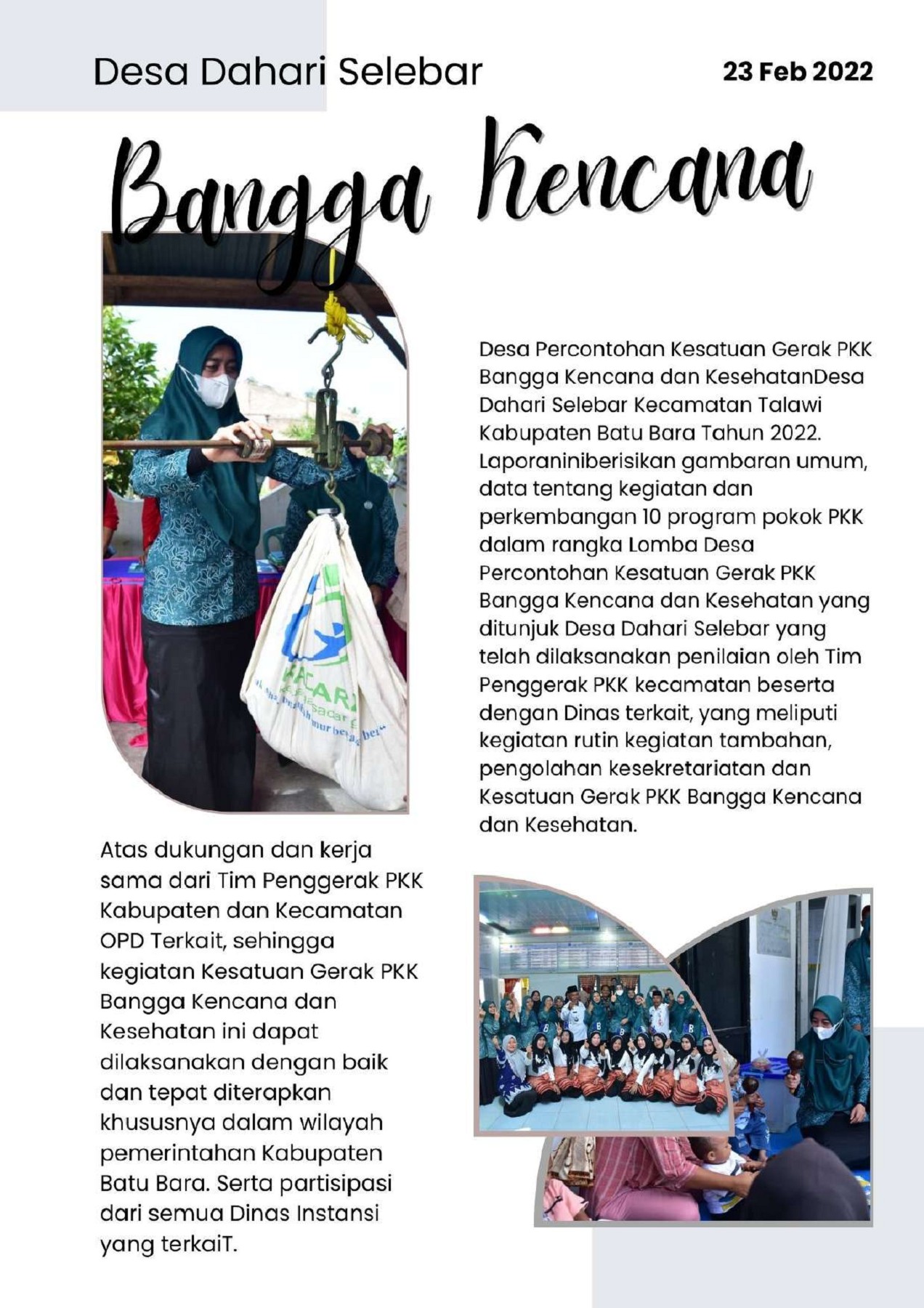 LAPORAN TAHUNAN TP. PKK KABUPATEN BATU BARA TAHUN 2022 - Rumah Kemasan Batu Bara - Halaman 109 ...