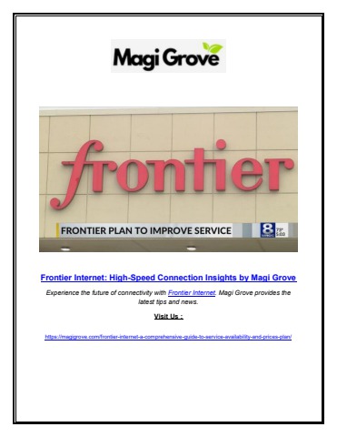 Frontier Internet: High-Speed Connection Insights by Magi Grove