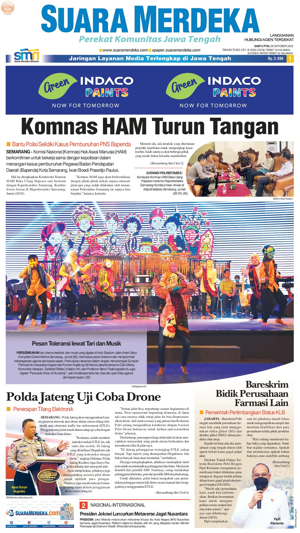 Suara Merdeka 29 Oktober 2022 - seputarfib - Halaman 1 - 24 | PDF Online | PubHTML5