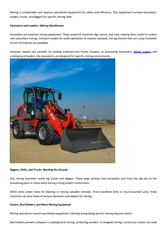 Mining Equipment And Processing Machines