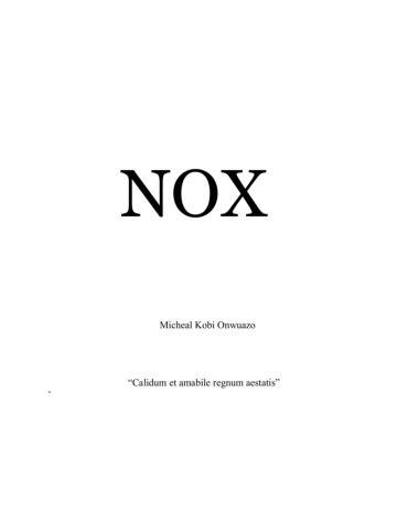 NOX - kobionwuazo - Page 1 - 74 | Flip PDF Online | PubHTML5