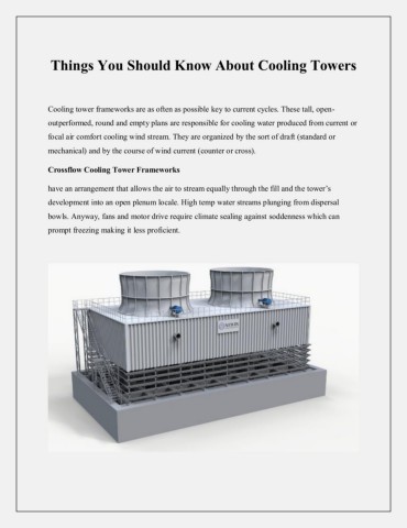 Things You Should Know About Cooling Towers