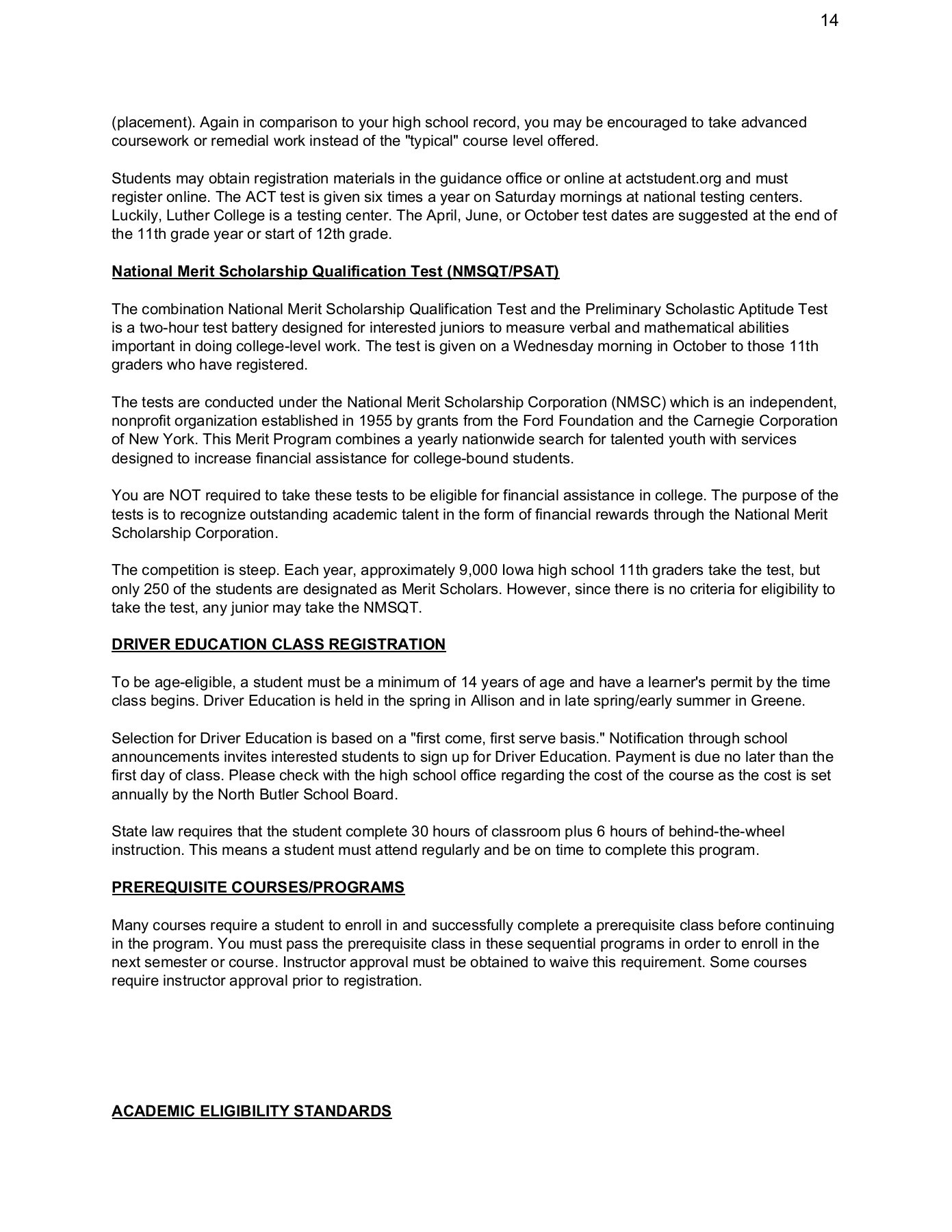 North Butler Registration Planning Guide - patrick.mcalpine - Page 14 ...