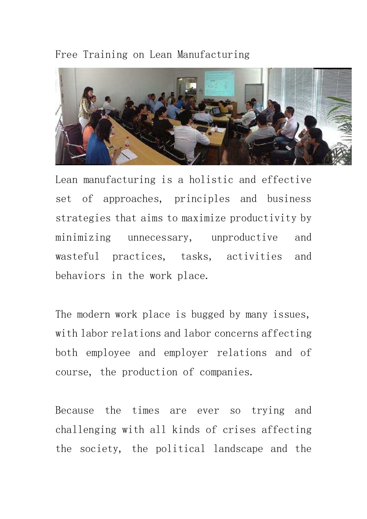 Free Training on Lean Manufacturing - Ethan - Page 1 - 8 | Flip PDF Online | PubHTML5