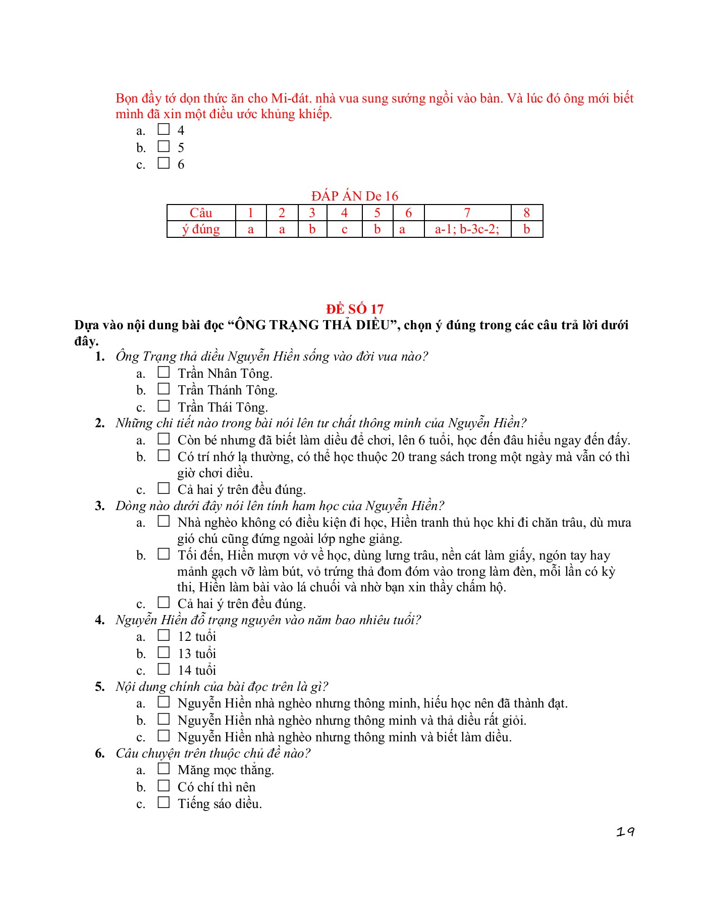 46-de-trac-nghiem-mon-tieng-viet-lop-4-co-dap-an - TIỂU HỌC NGHĨA AN - NINH GIANG - HẢI DƯƠNG ...