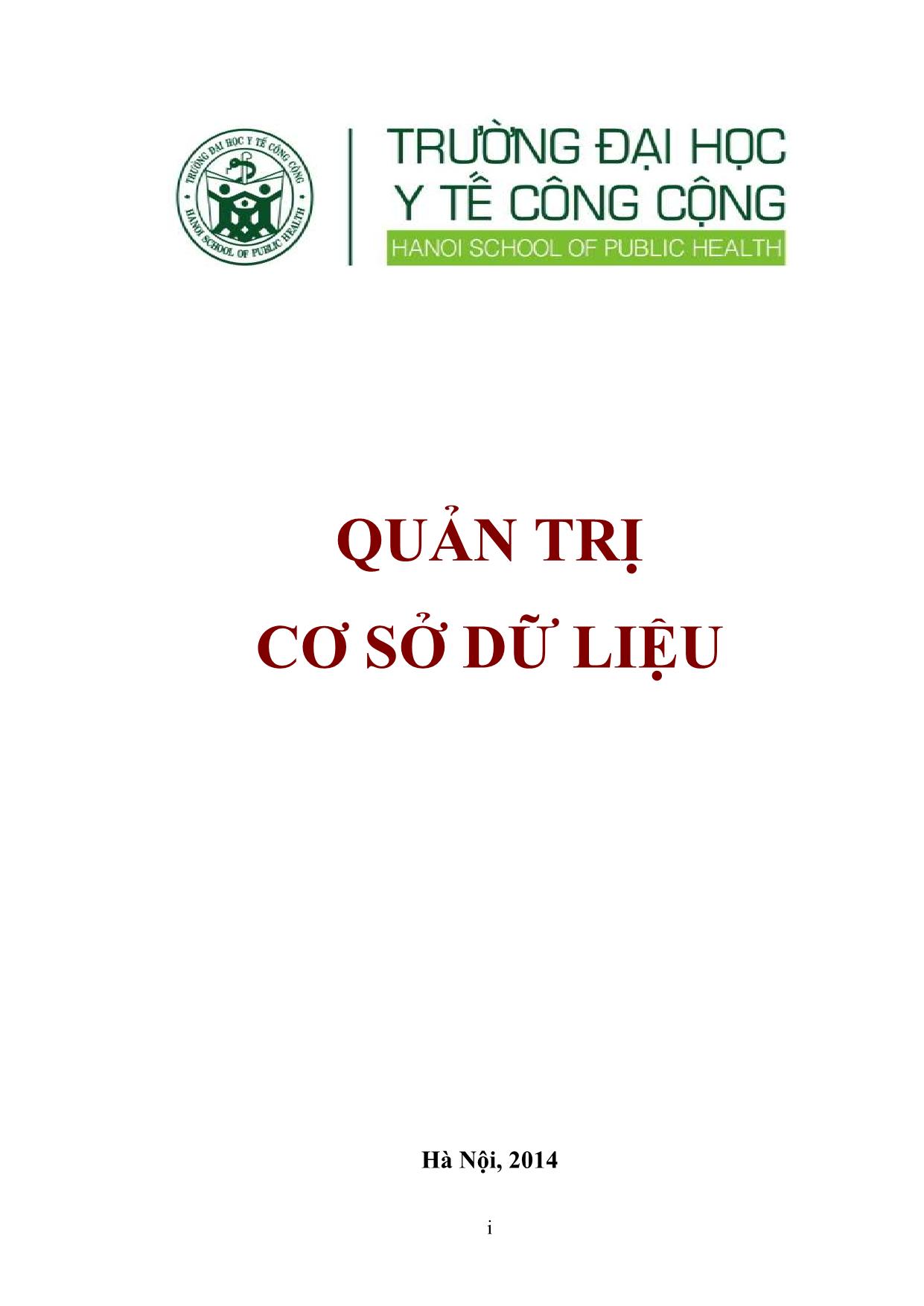 giao trinh CSDL - tranhongquang11 - Trang 1 - 180 | PDF lật trang trực tuyến | PubHTML5