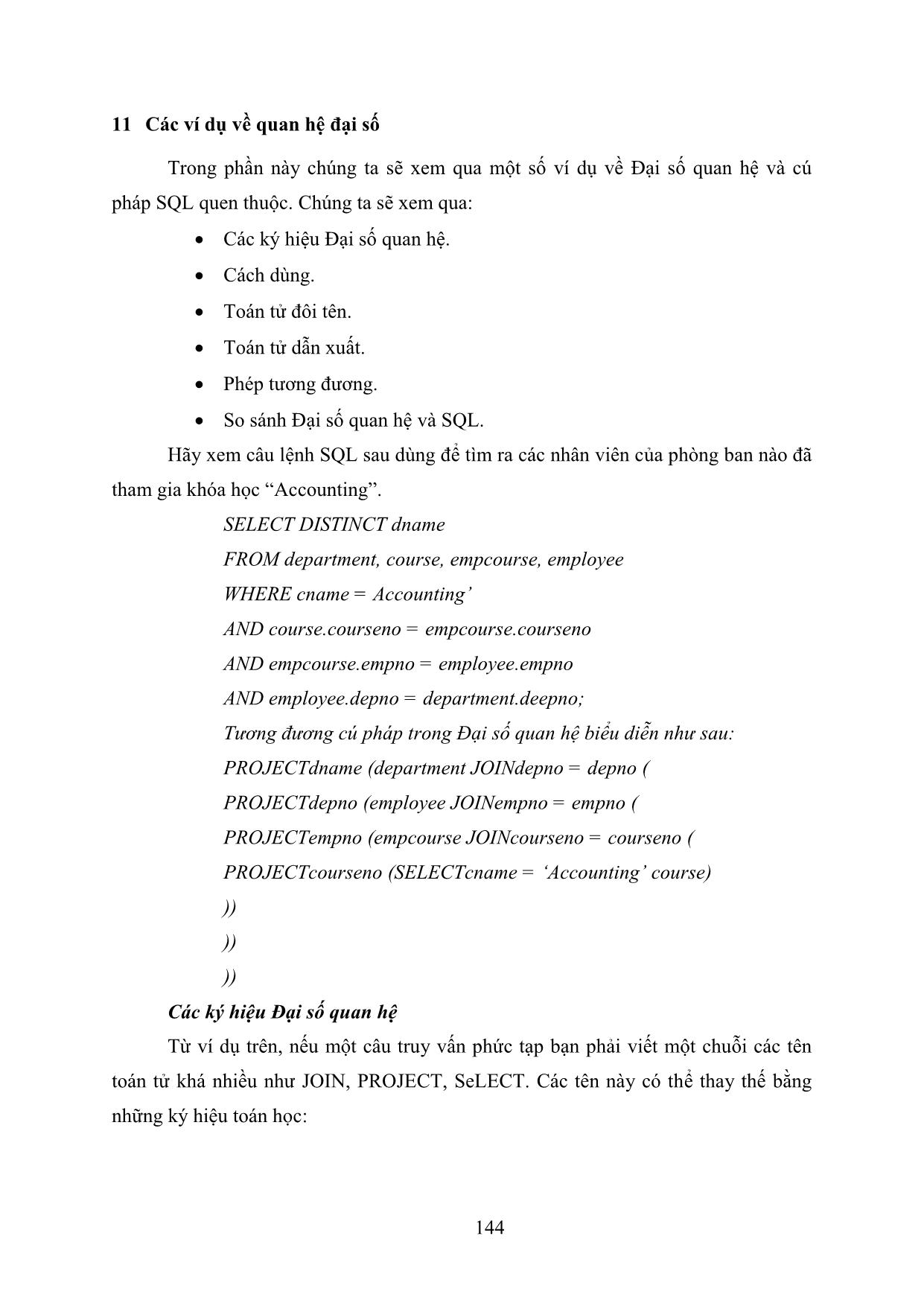 giao trinh CSDL - tranhongquang11 - Trang 154 | PDF lật trang trực tuyến | PubHTML5