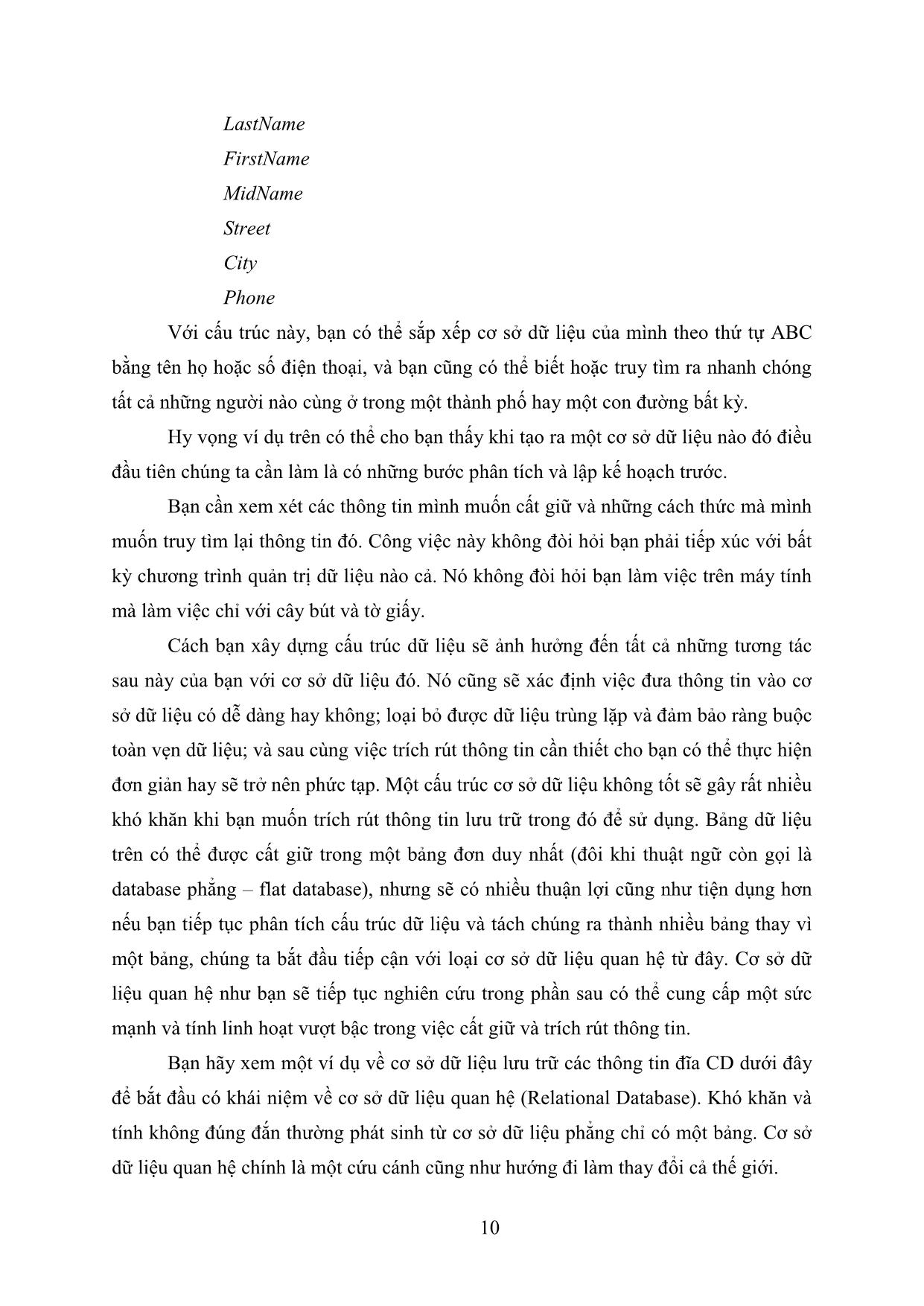 giao trinh CSDL - tranhongquang11 - Trang 20 | PDF lật trang trực tuyến | PubHTML5