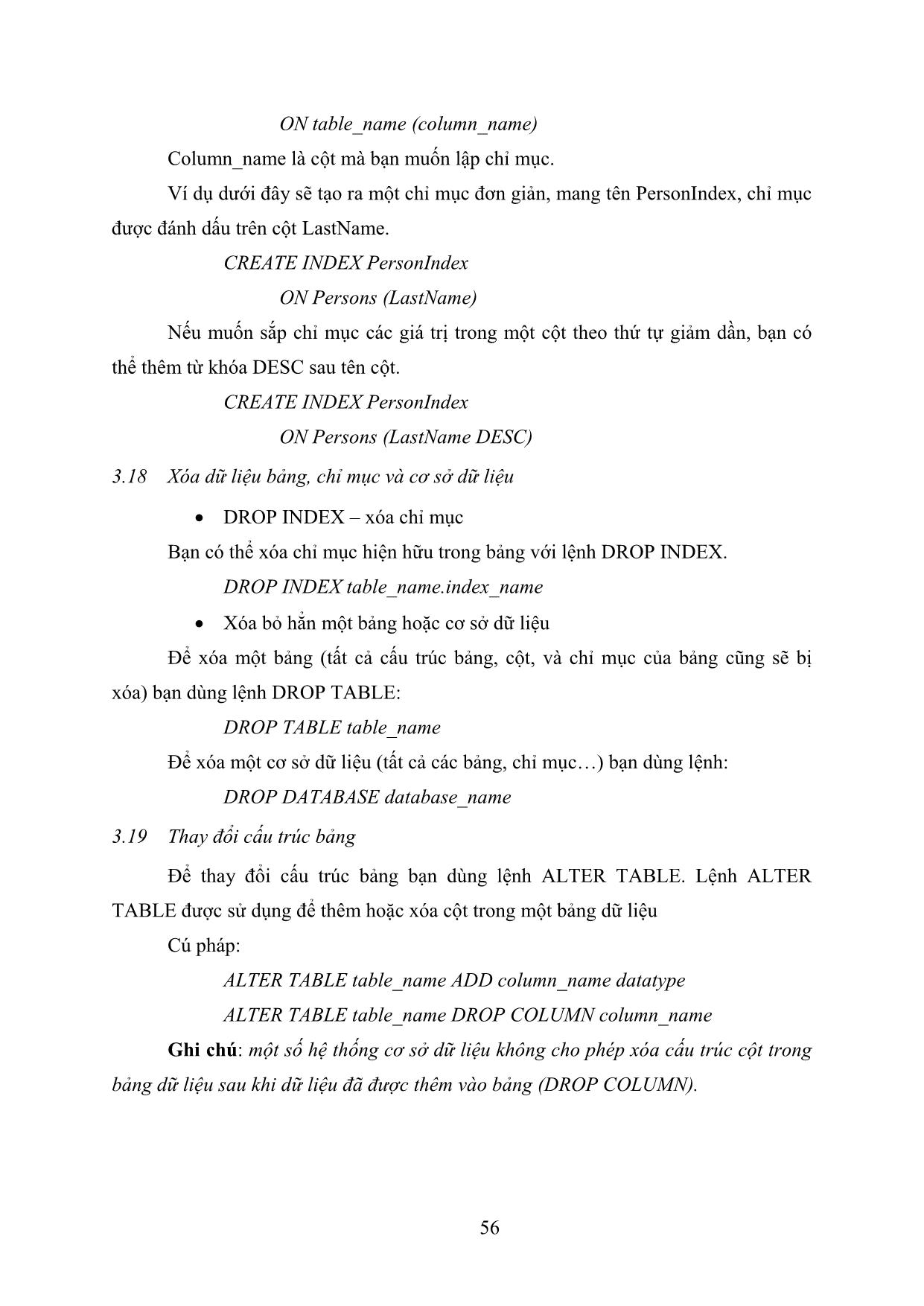 giao trinh CSDL - tranhongquang11 - Trang 66 | PDF lật trang trực tuyến | PubHTML5