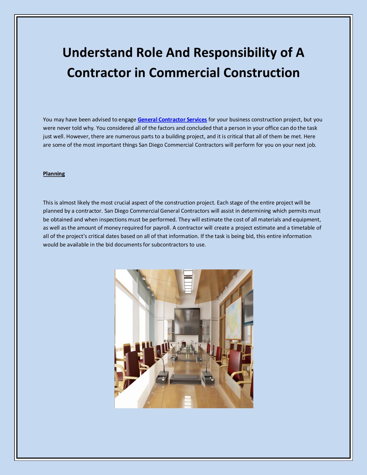 Understand Role And Responsibility of A Contractor in Commercial ...