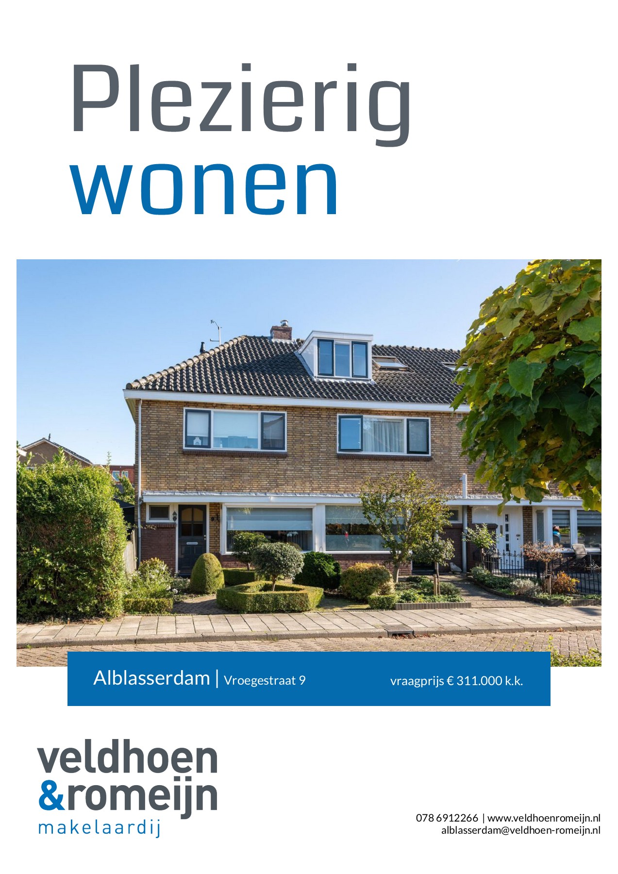 Brochure - Vroegestraat 9 - Alblasserdam - Brochures | Veldhoen ...